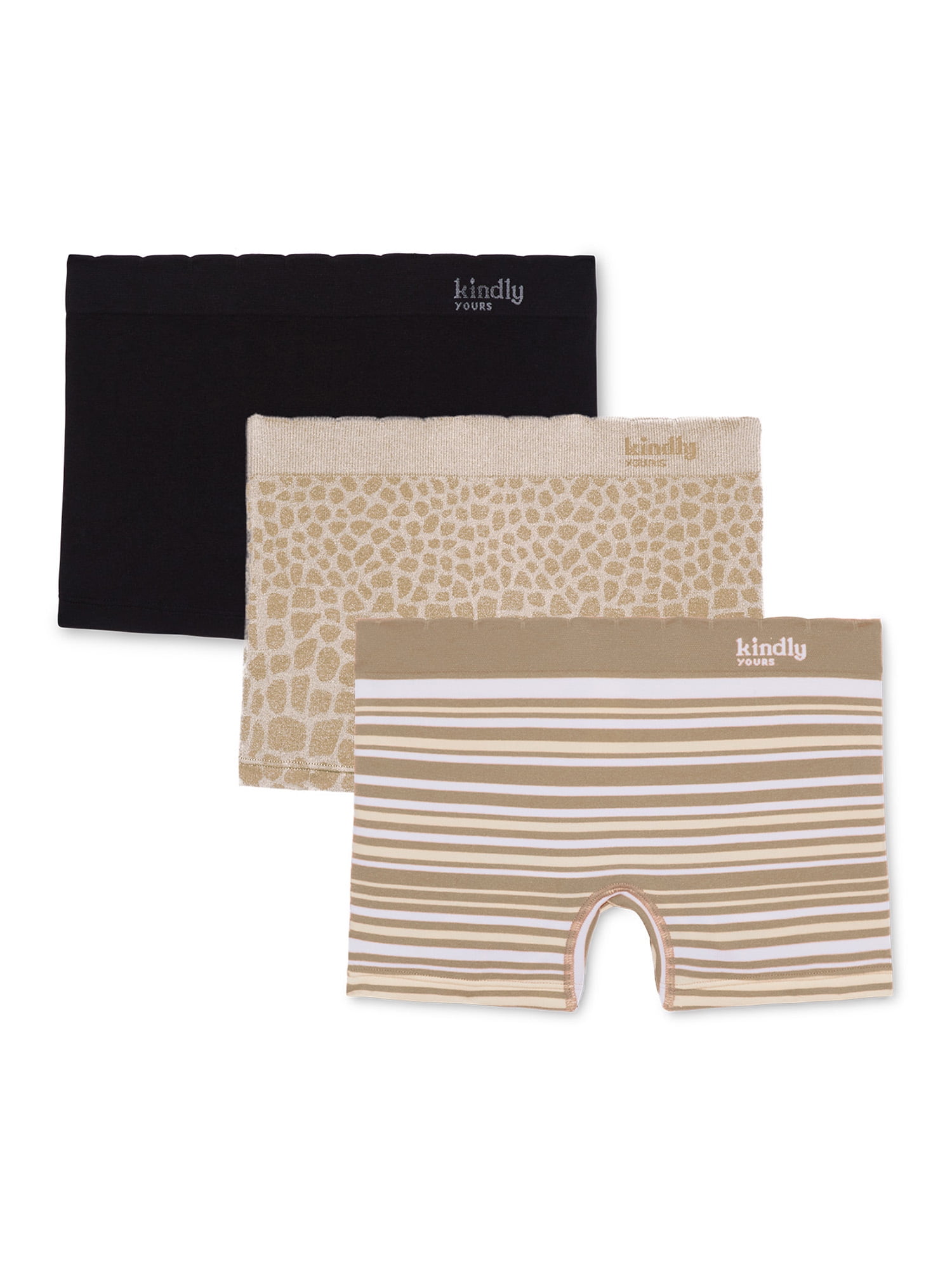 Kindly Yours Women's Seamless Boyshort Panties 3-Pack, XS to XXXL ...