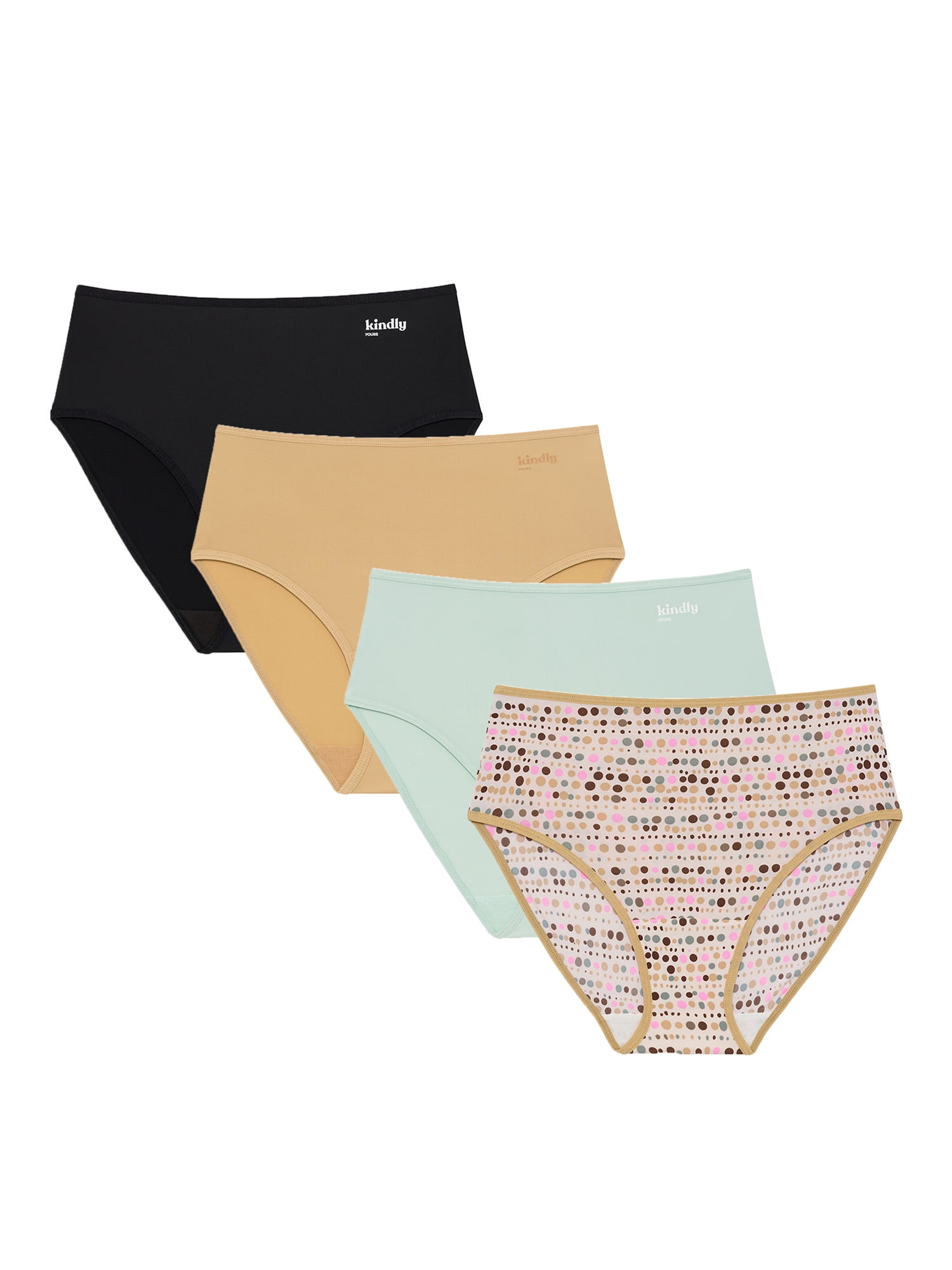 Kindly Yours Women’s So Comfy Micro Brief Underwear, 4-Pack, Sizes XS ...