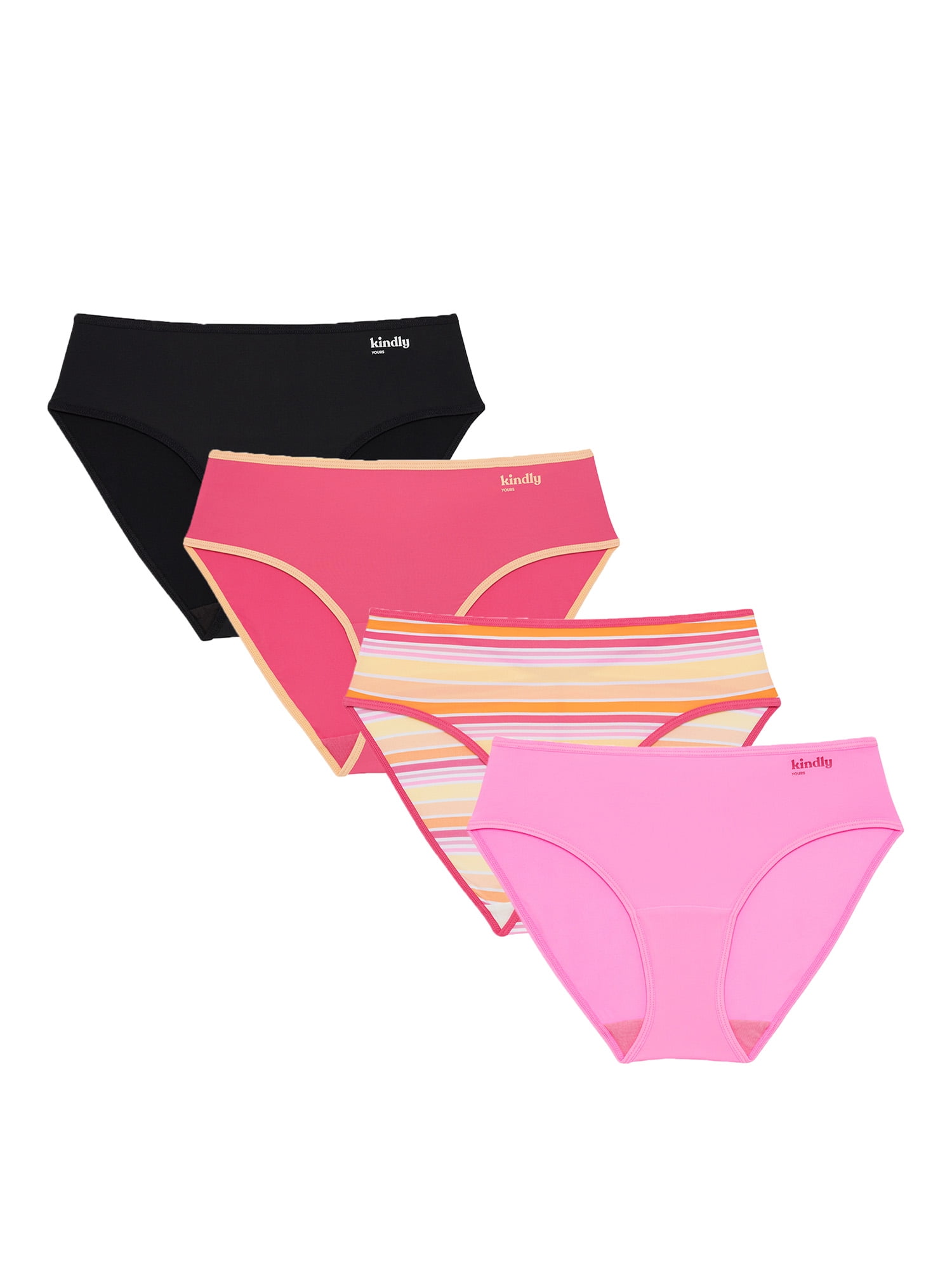 Kindly Yours Women’s So Comfy Micro Hipster Underwear, 4-Pack, Sizes XS ...