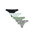 Kindly Yours Women’s So Comfy 4-Pack Micro Thong Underwear, Sizes XS ...