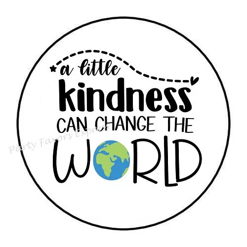 Kindness Can Change The World Sticker Favors Envelope Seals Labels ...