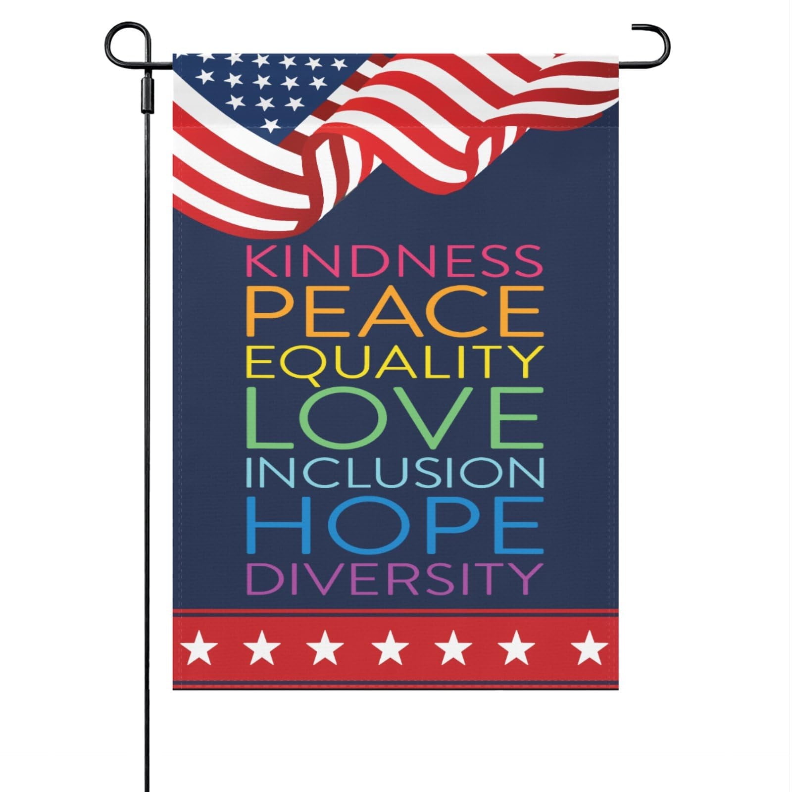 Kindness Equality Love Inclusion Diversity Yard Flags One Size Double ...