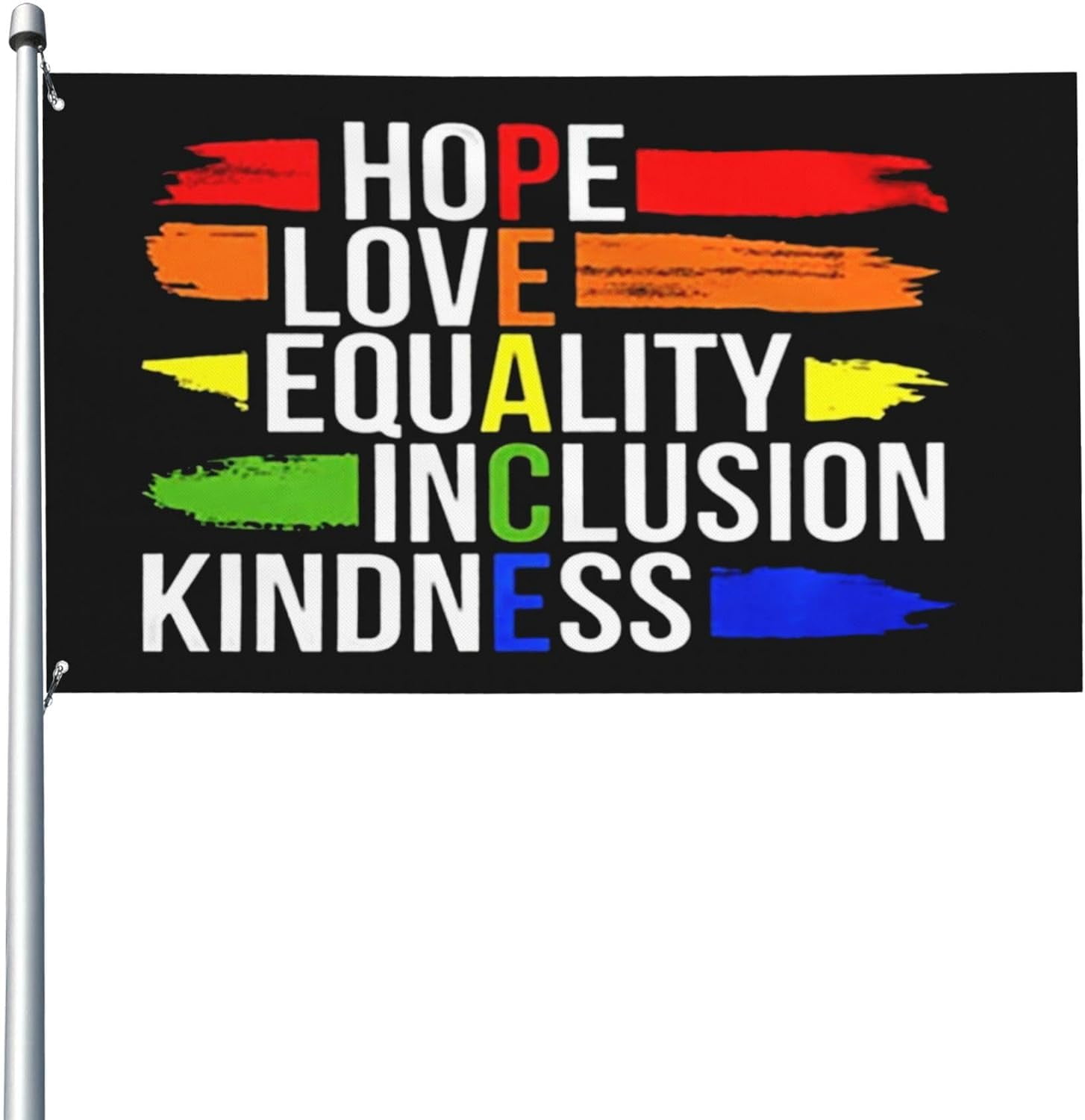 Kindness Equality Love Inclusion Hope Flag Outdoor Garden Flag Breeze ...