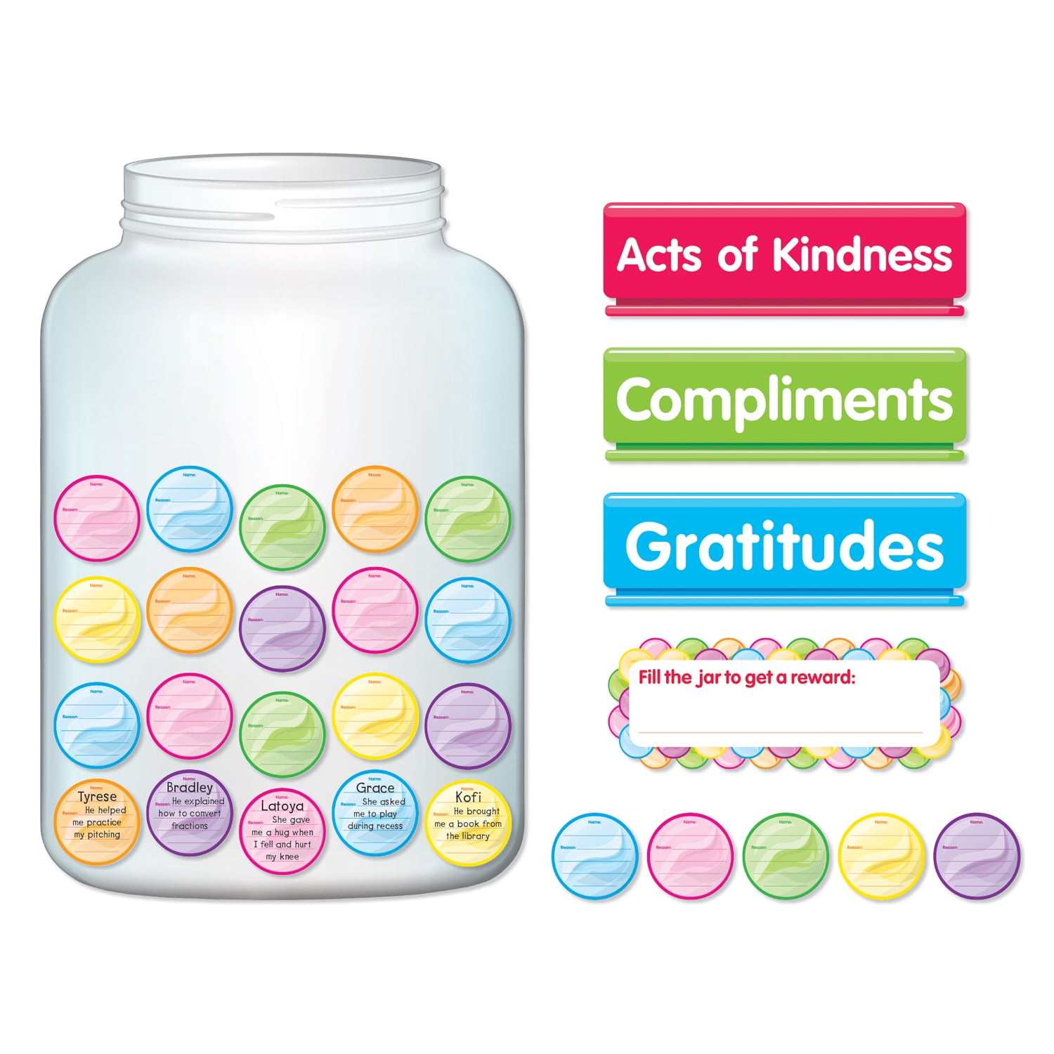 Kindness & Gratitude Jar Bulletin Board Set - Walmart.com