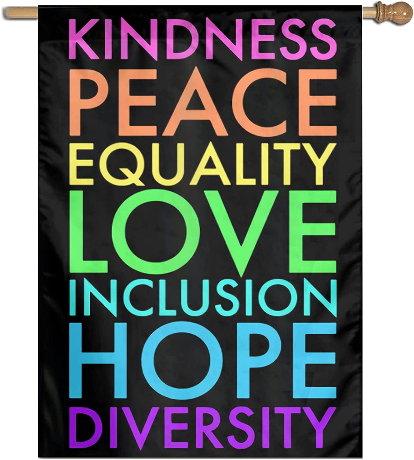 Kindness Peace Equality Love Inclusion Hope Diversity Garden Flags/ 28 ...
