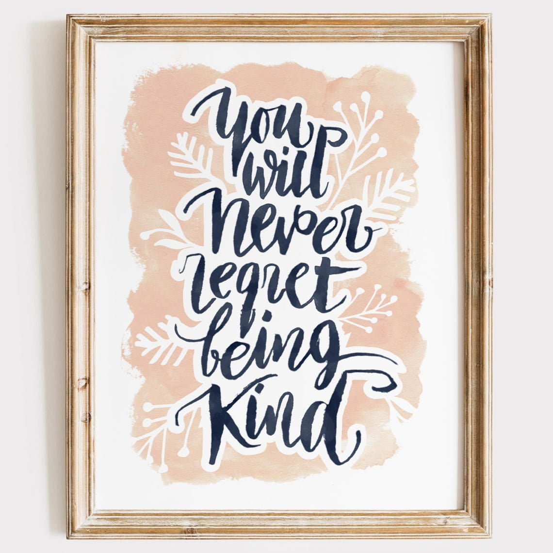 Kindness Quote Art Print Inspirational Handmade Wall Dã©Cor For Home Or ...
