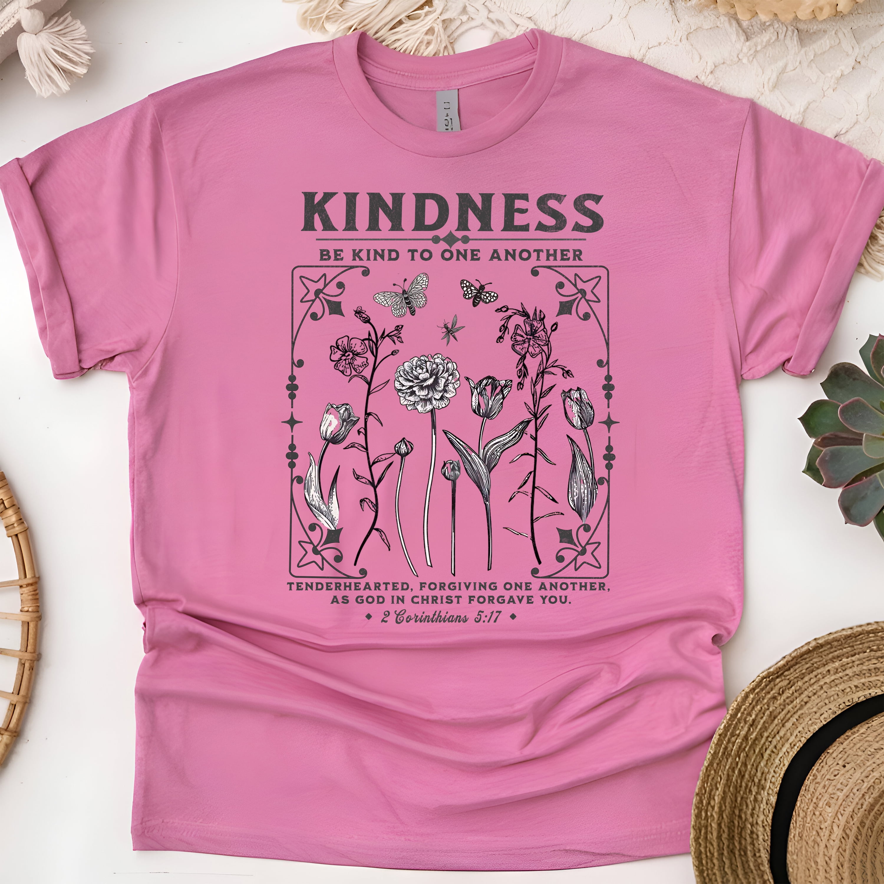 Kindness Shirt – Be Kind to One Another Ephesians 4:32 Floral Christian ...