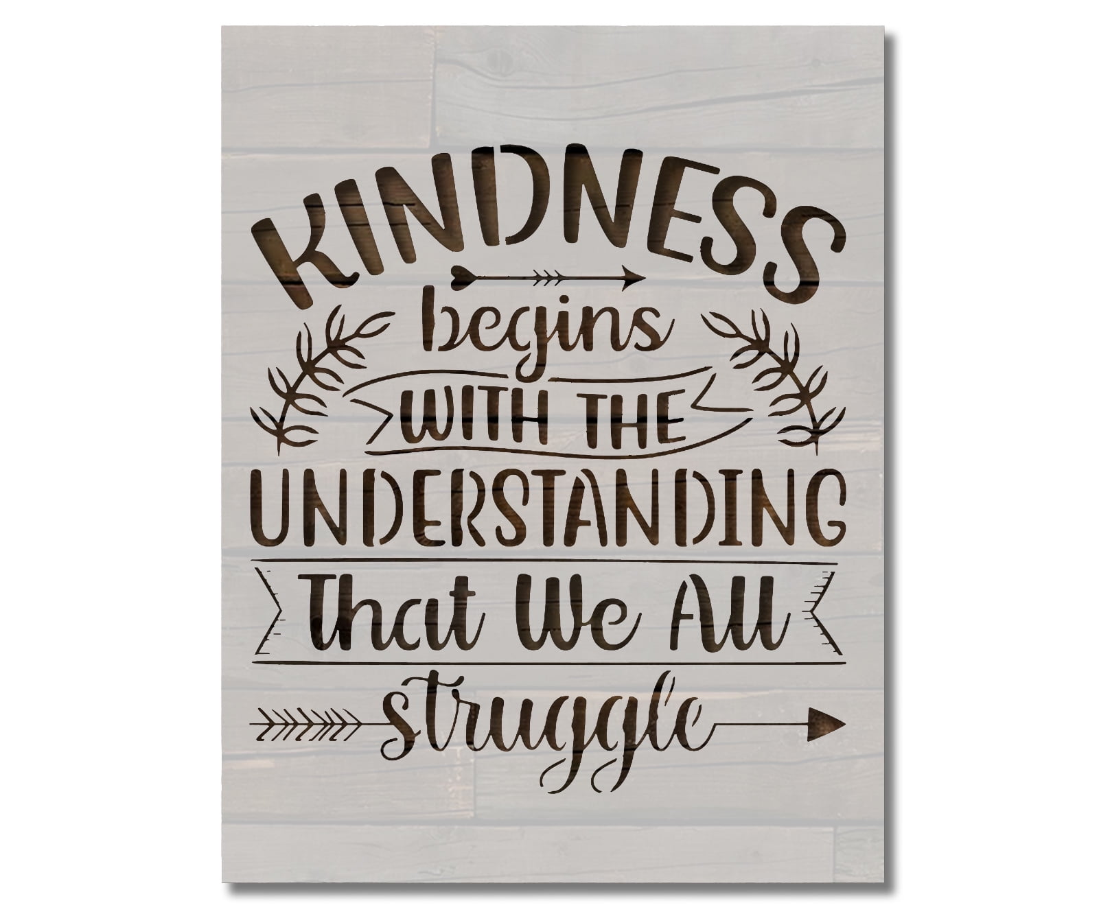 Kindness Struggle Inspirational Stencil Template Reusable 8.5 x 11 ...