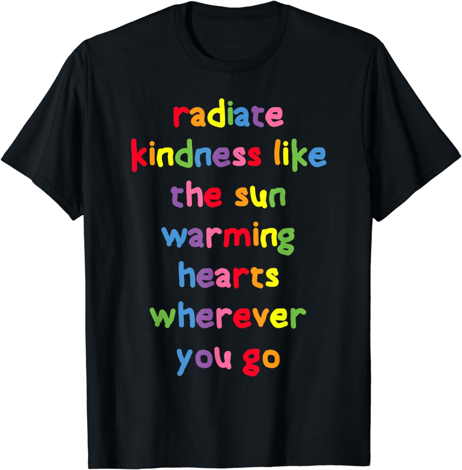 Kindness Sun Heartfelt Quote Spiritual Positive Affirmation T-Shirt ...