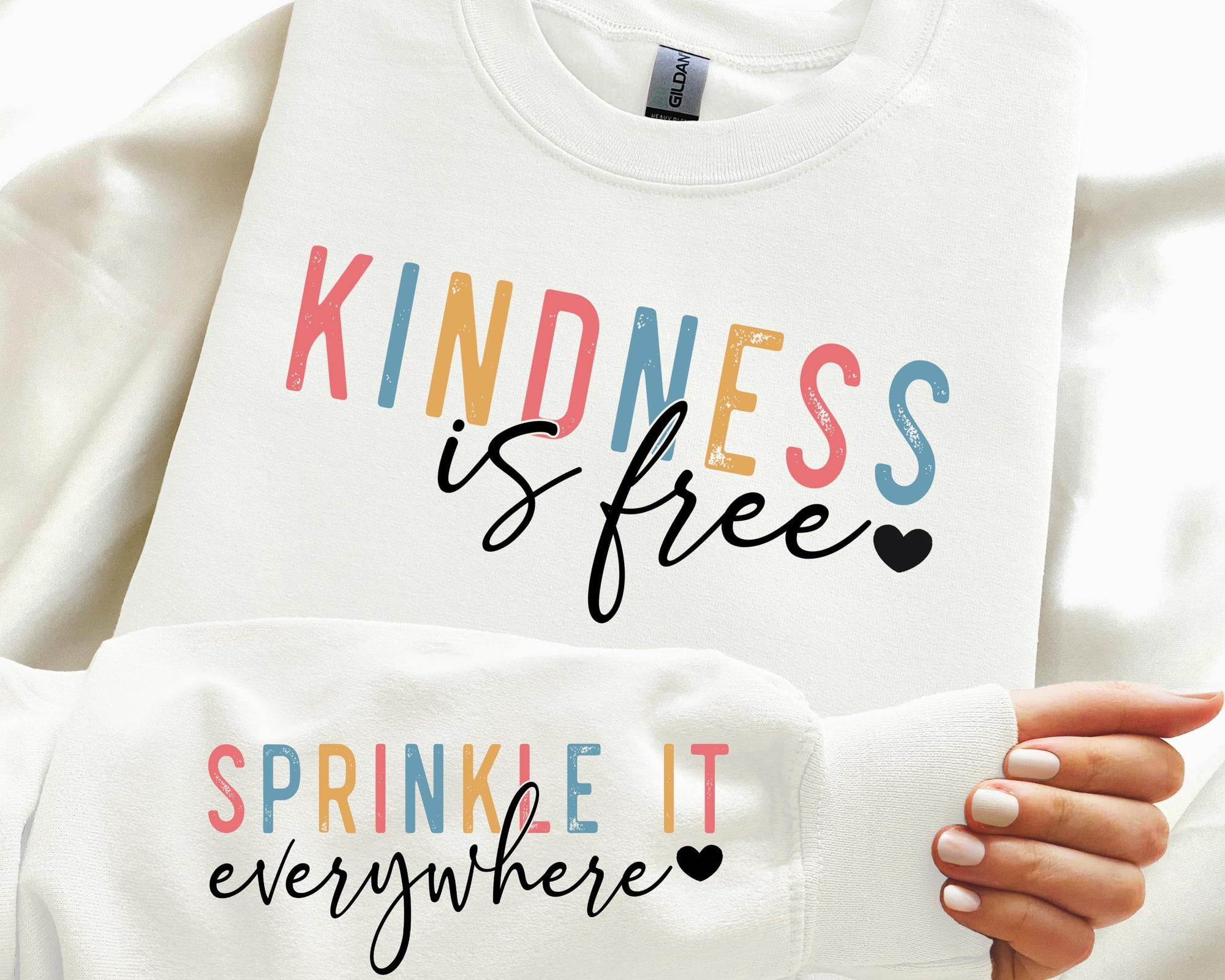 Kindness TShirt Kindness Is Free Sprinkle It Everywhere Hoodie Positive ...