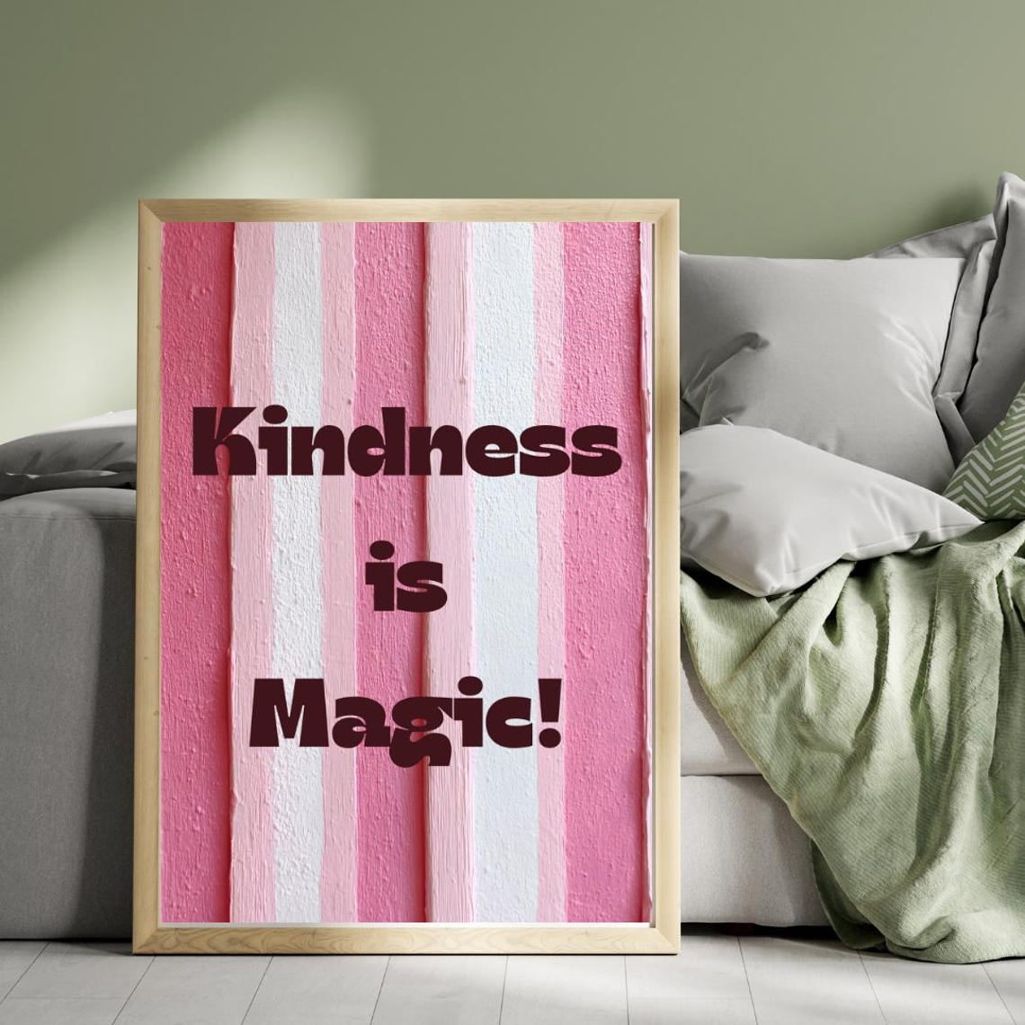 Kindness is Magic Print Boho Minimalist Inspirational Wall Art Poster ...