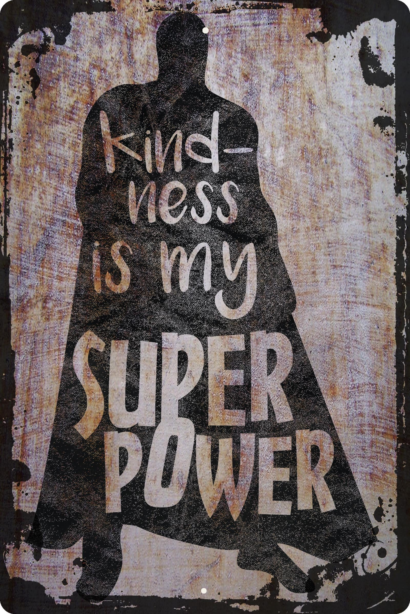 Kindness is my super power hero silhouette spread love humanity Beige ...