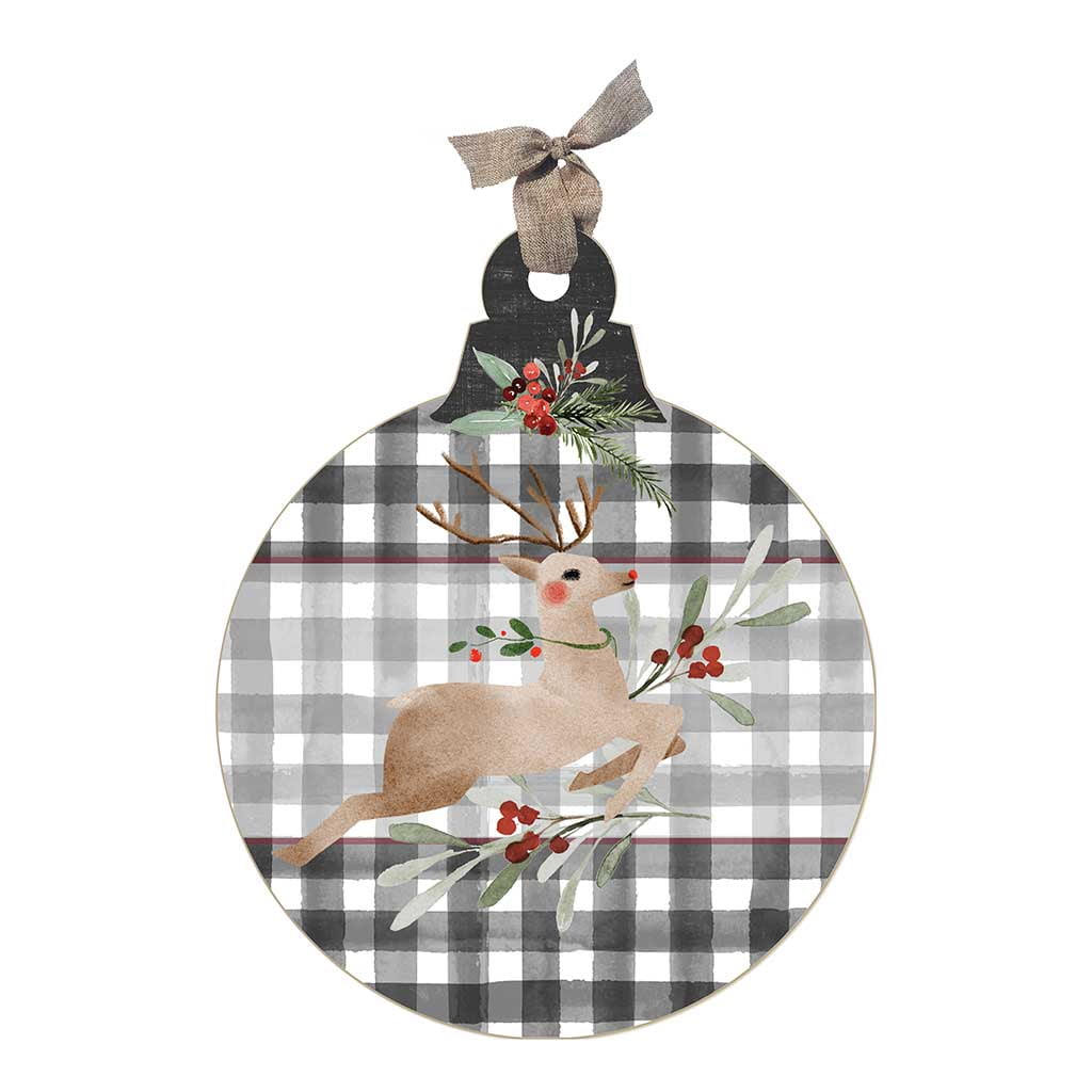Kindred Hearts 12" Black and Brown Buffalo Check Reindeer Christmas ...