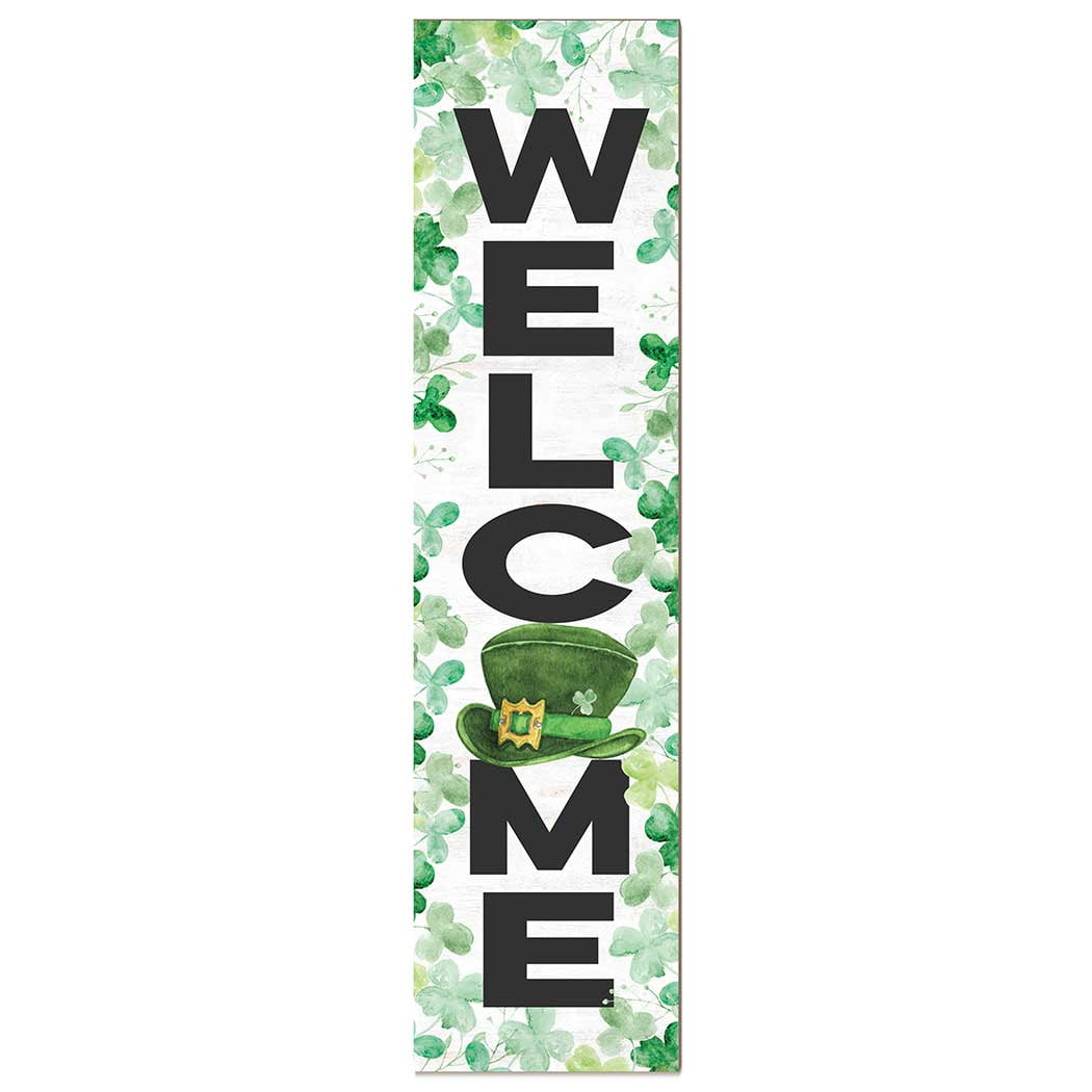 Kindred Hearts Shamrocks and Leprechaun Hat "Welcome" St. Patrick's Day ...