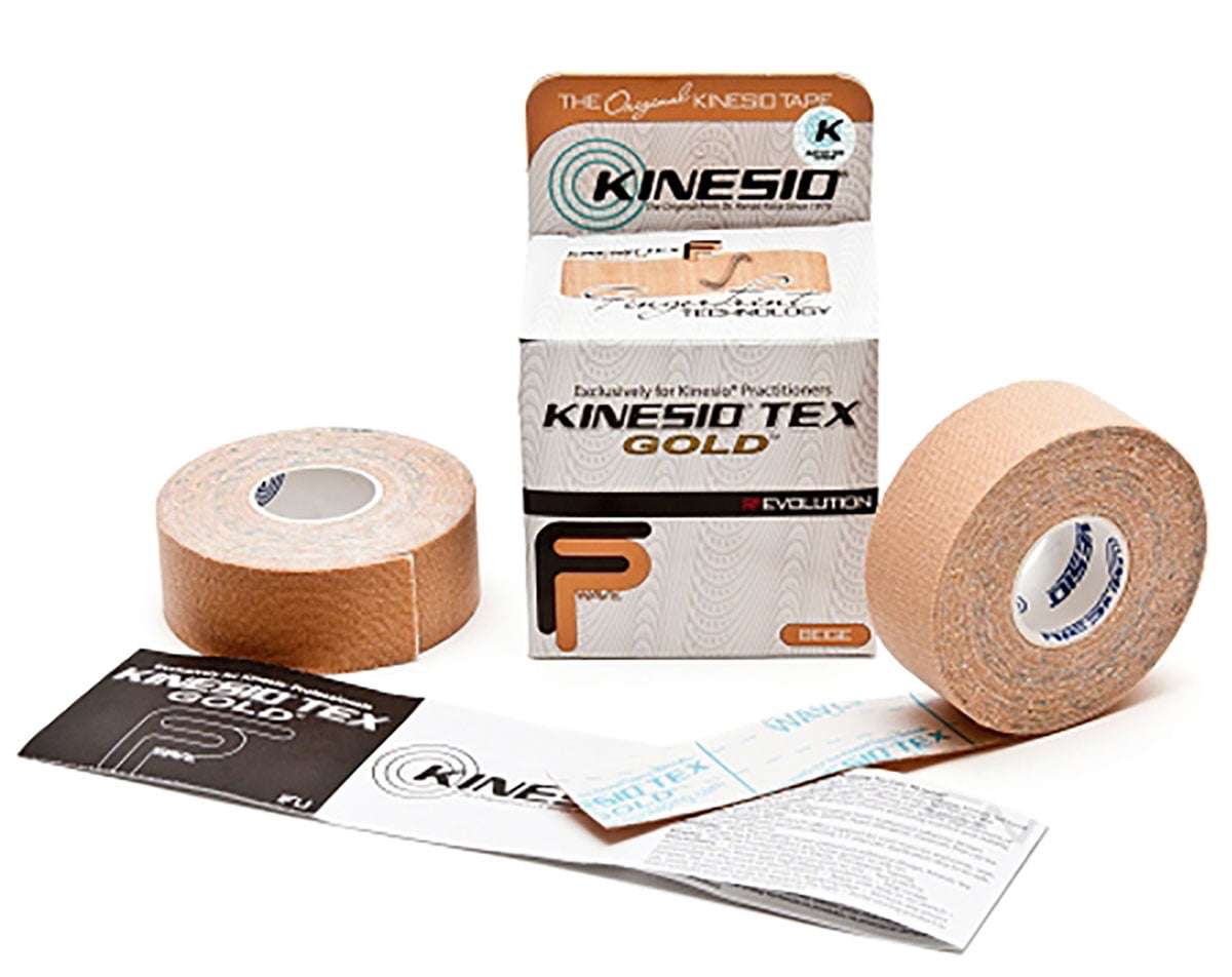 Kinesio Tape, Tex Gold FP, 1" x 5.5yds, Beige, 1 pkg of 2 rolls - Walmart.com