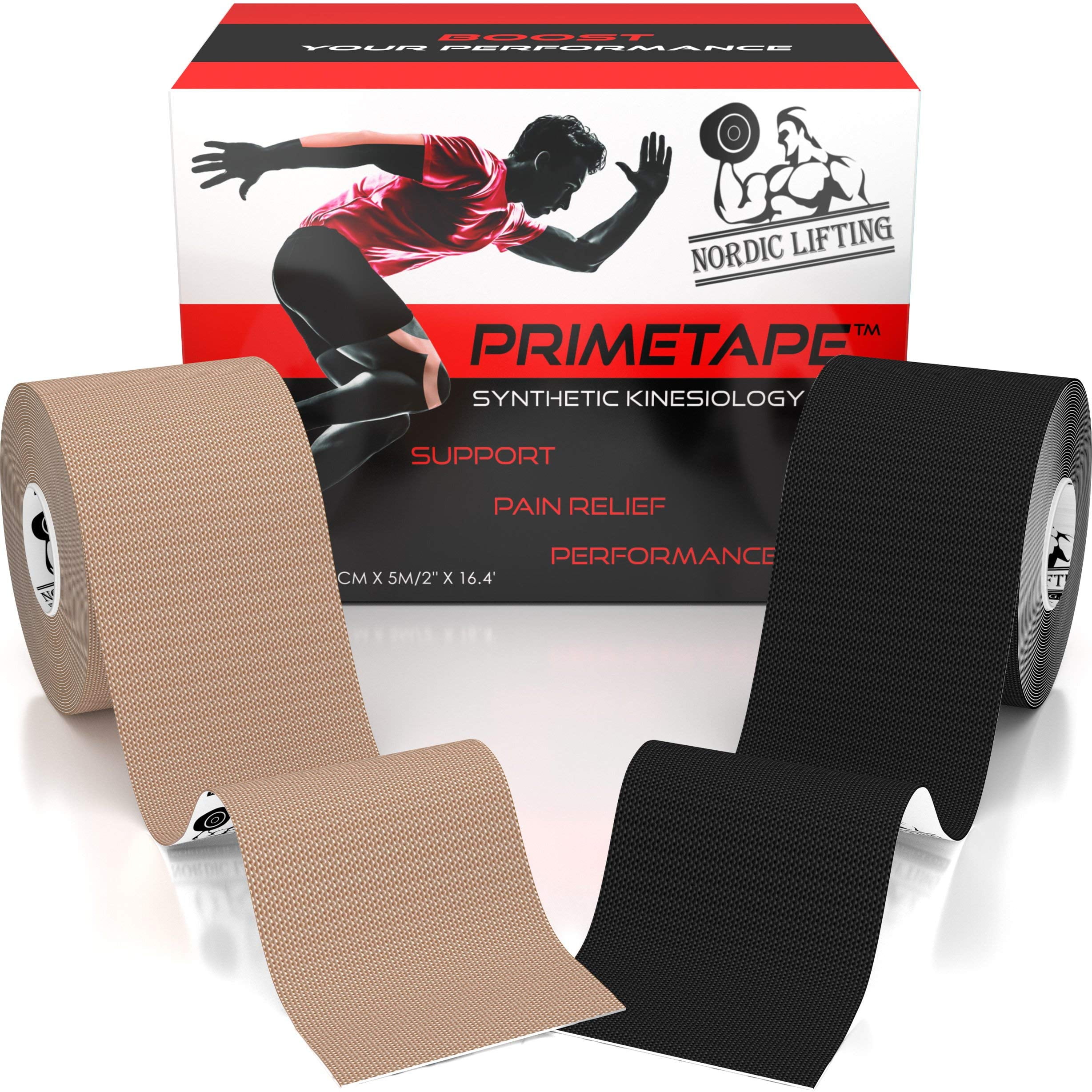 Kinesiology Tape (2-Pack) PrimeTape - Pro Sports & Athletic Taping for ...