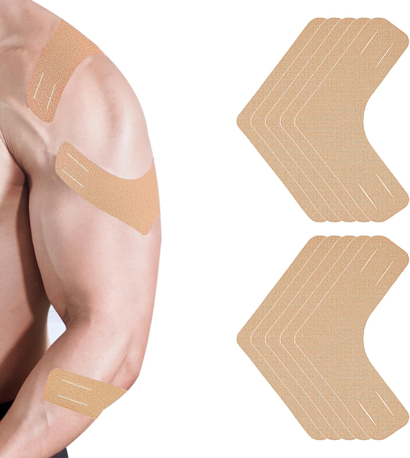 KEQKEV Kinesiology Tape, Waterproof Elastic Sports Tape for Muscle ...