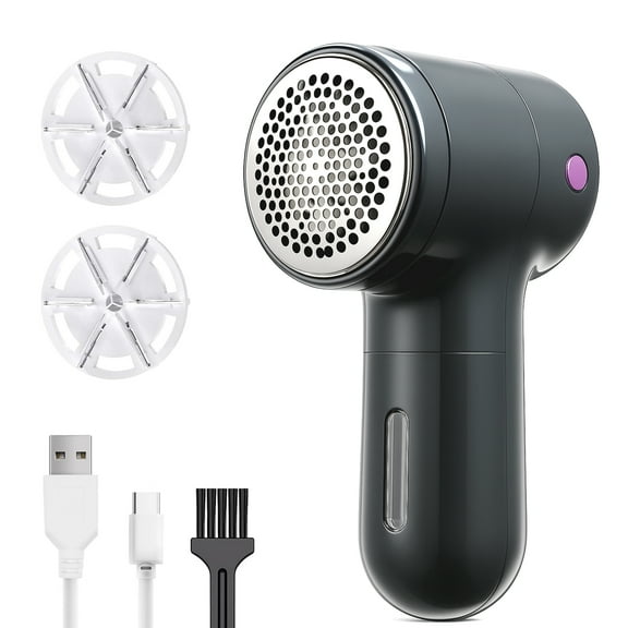 Fabric Shaver, Electric Lint Remover Rechargeable with 2 Replaceable ...