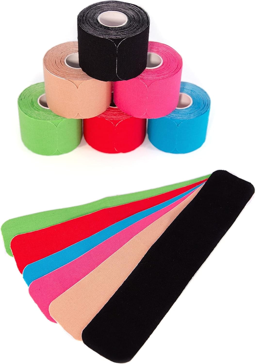 Kinesiology Tapes Mix Set | 120 Pre-Cut Multicolored Sport Tape Strips ...