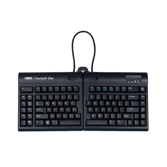 Kinesis KB800PB-BT Freestyle2 Blue Ergonomic Wireless Keyboard for PC ...