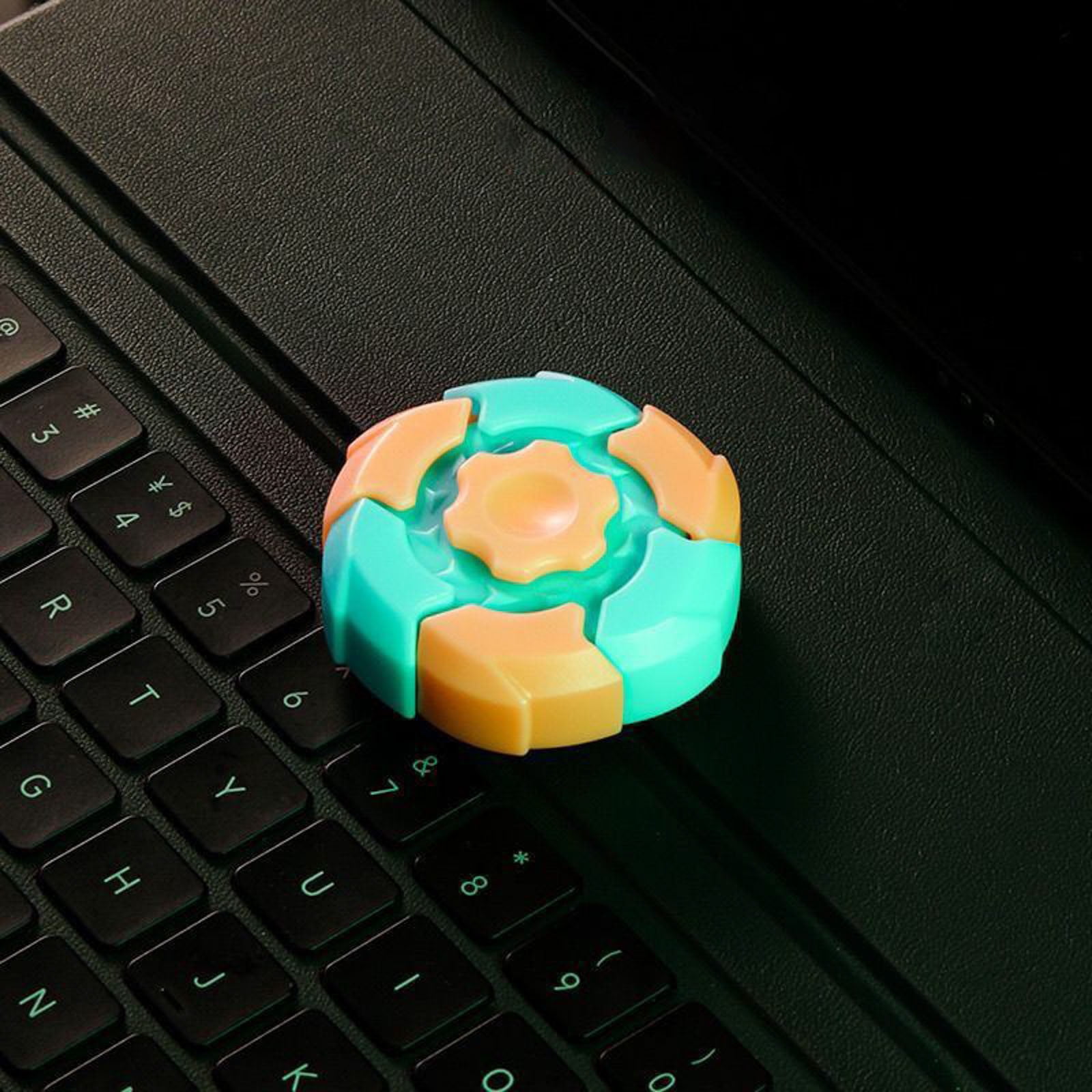 Kinetic Art Metal Gyro Sculpture Gravity-Defying Desk Spinner Transformative Fidget Toy with ...