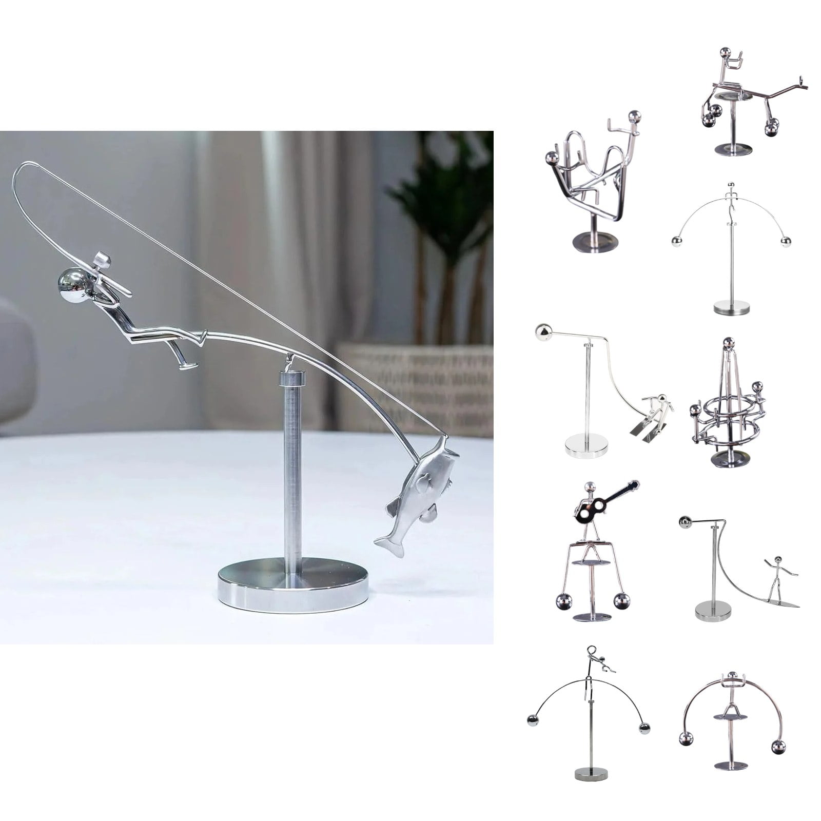 Kinetic Fishing Balancing Toy Art Physics Toy Science Psychology Home ...