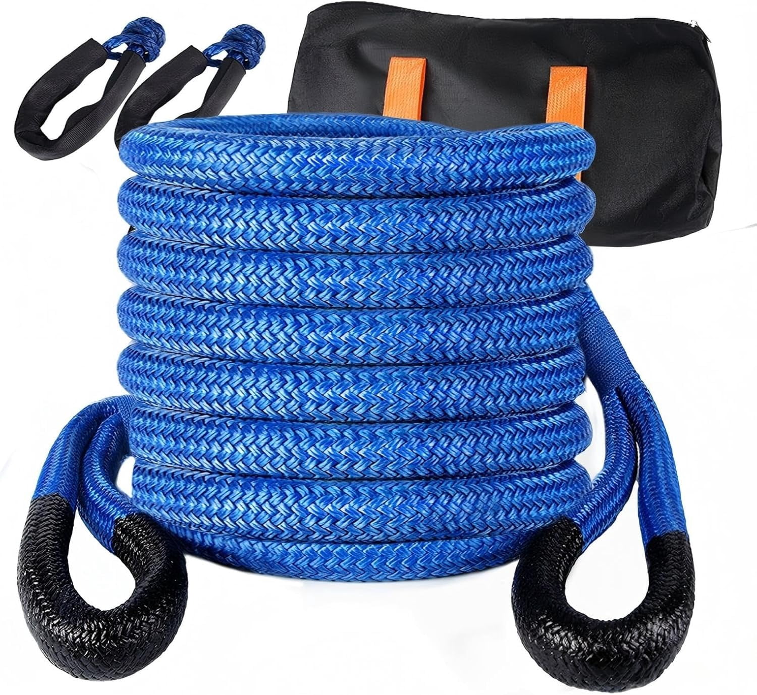 Kinetic Rope 1-1/8" x 20ft, 48600lbs Kinetic Tow Rope with Soft ...