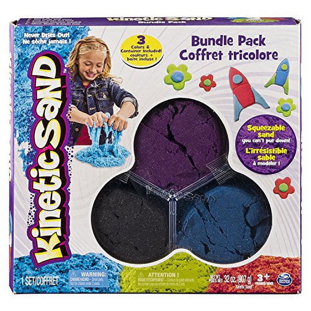 Kinetic Sand 3 Color Bundle Pack (Black, Blue, Purple) - Walmart.com