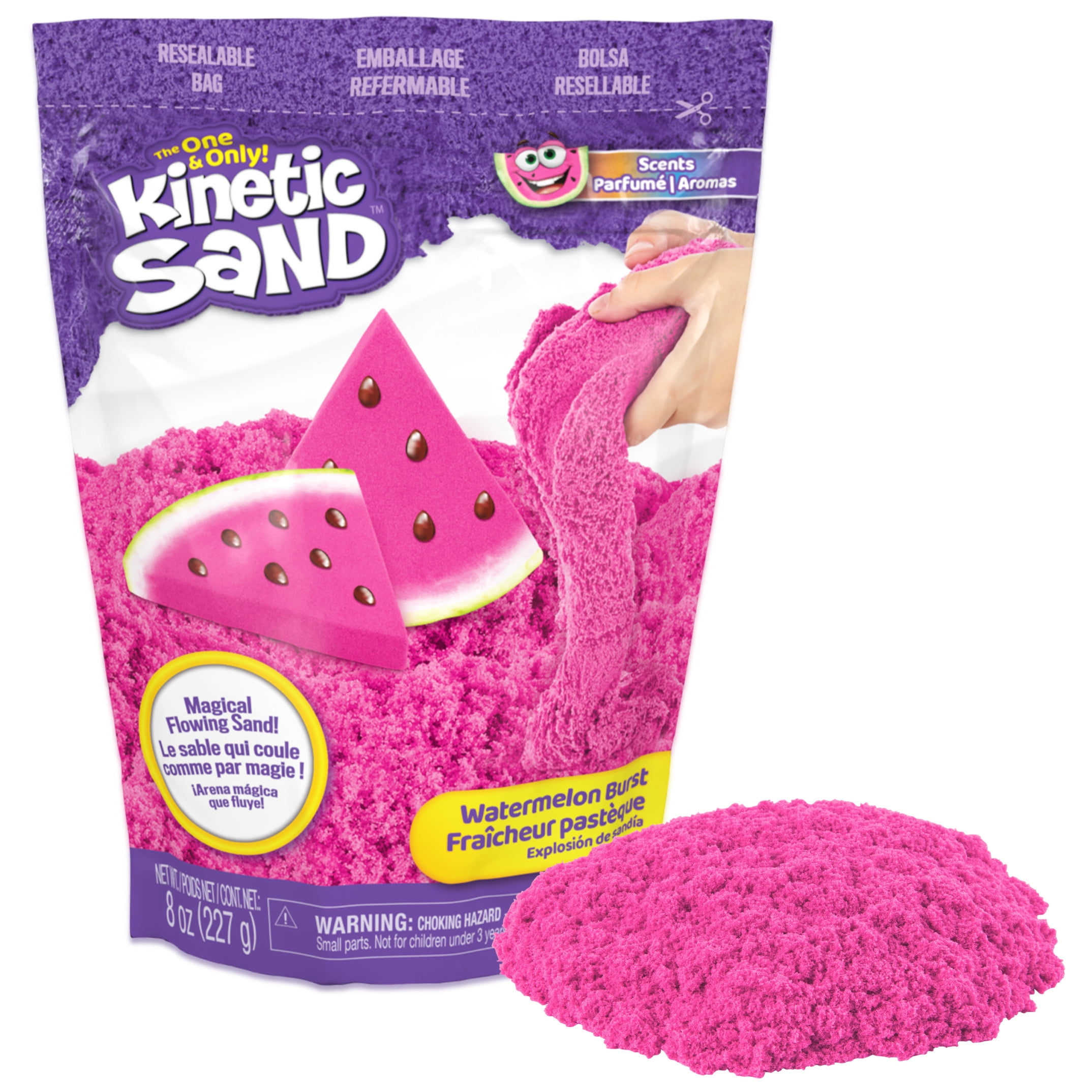 Kinetic Sand, 8oz Watermelon Burst Scented Play Sand (Packaging May ...