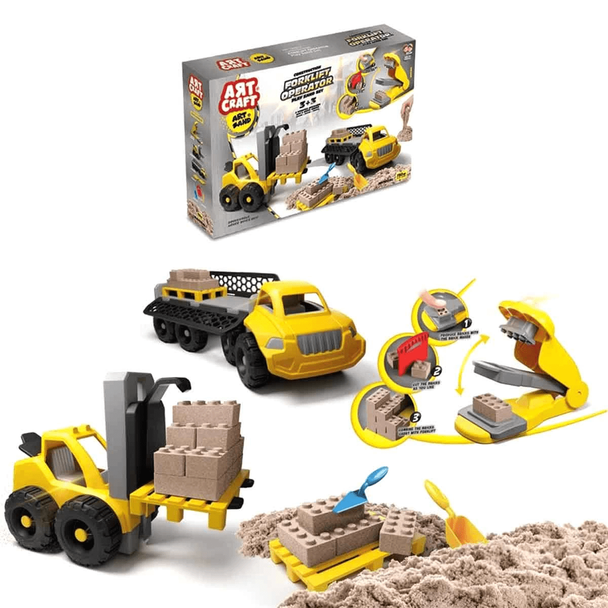 Kinetic Sand Art Craft Forklift Operator Playset 750 Gr - Science Skill ...