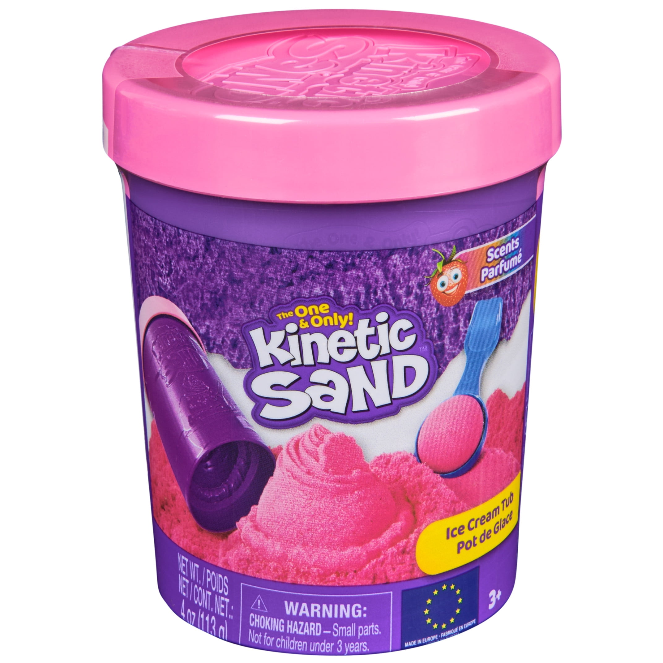Kinetic Sand, Ice Cream Tub with 4oz Scented Play Sand for Ages 3 and ...