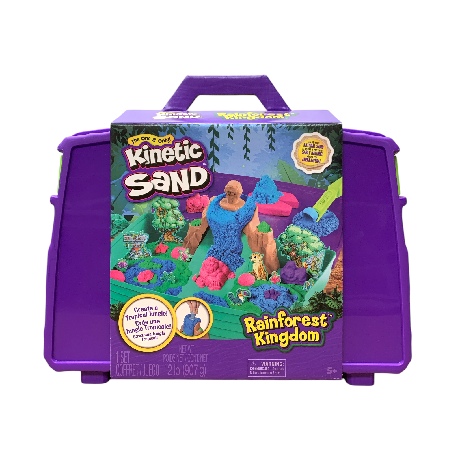 Kinetic Sand Rainforest Kingdom Sand Box 2LB - Walmart.com