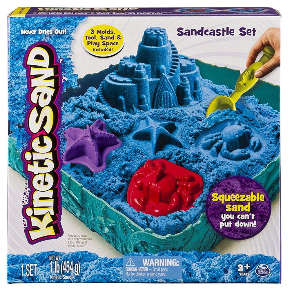 Kinetic Sand - Sandcastle Playset with Sandbox and Molds (Colors Vary ...