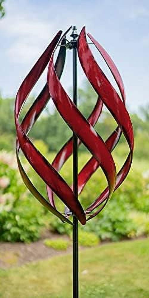 Kinetic Stratus Vertical Wind Spinner Metal Pinwheel for Outdoors ...