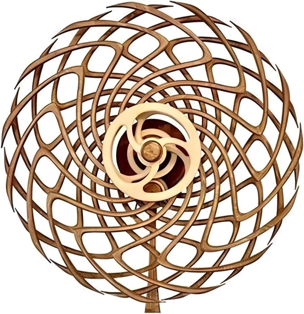 Kinetic Wall Art Motion, Manual Wooden Hypnotic Moving Wall Art Kinetic ...
