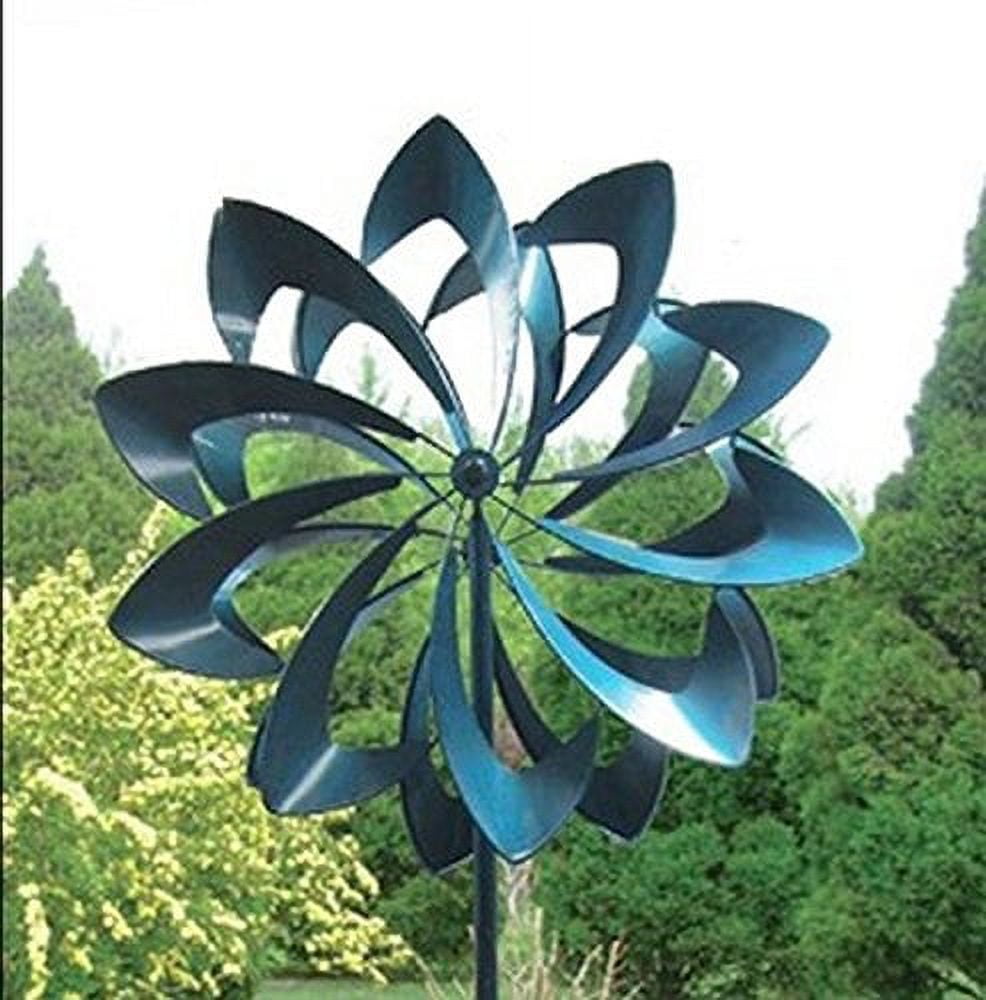 Kinetic Windmill Brilliant Bloom Spinner Blue - Walmart.com