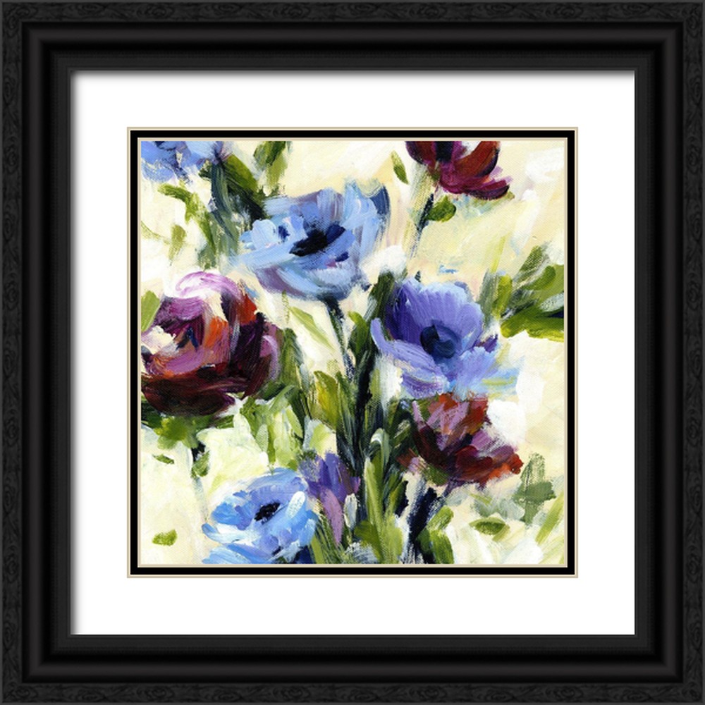 King 12x12 Black Ornate Wood Framed with Double Matting Museum Art ...