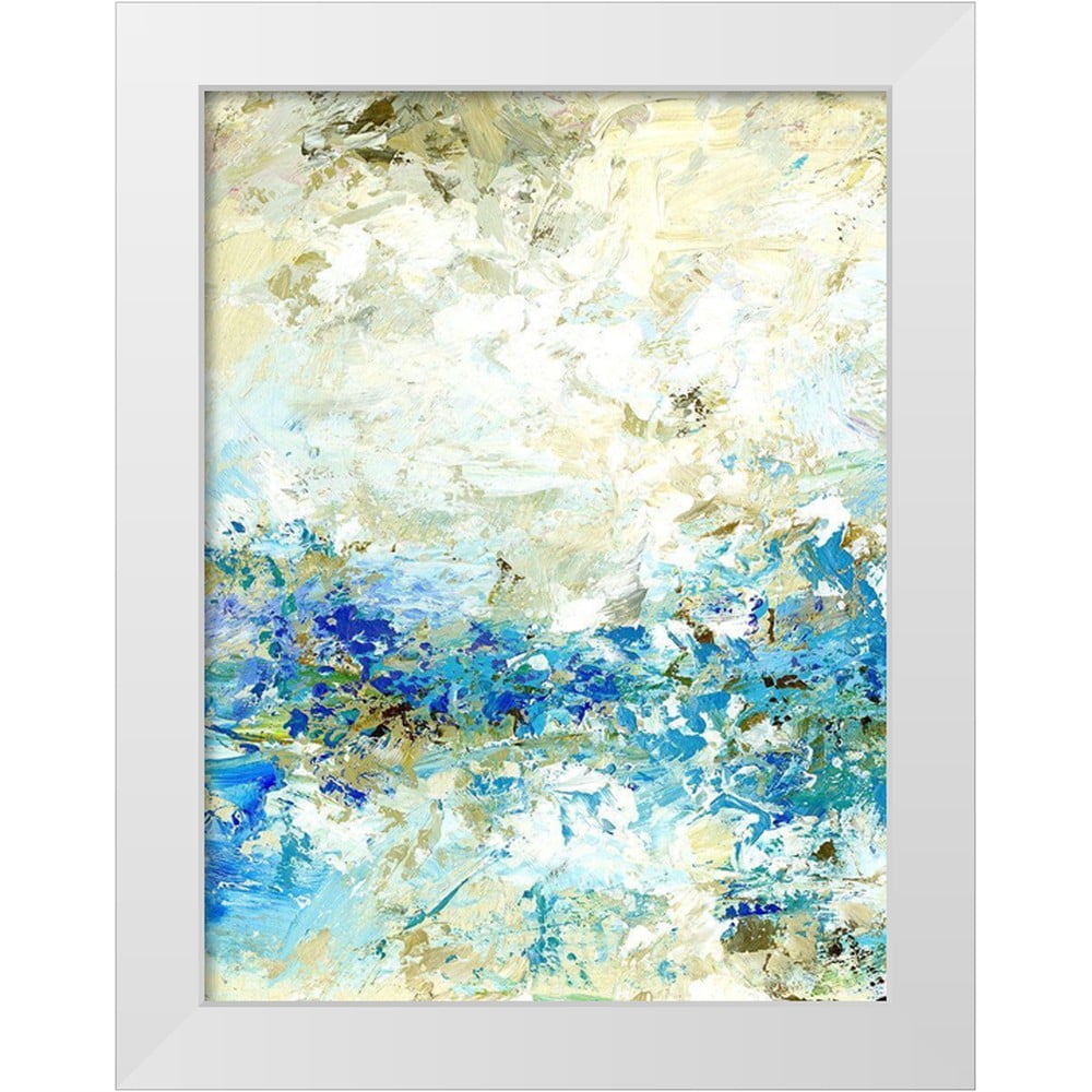 King 12x14 White Modern Wood Framed Museum Art Print Titled - Cobalt Beach II - Walmart.com