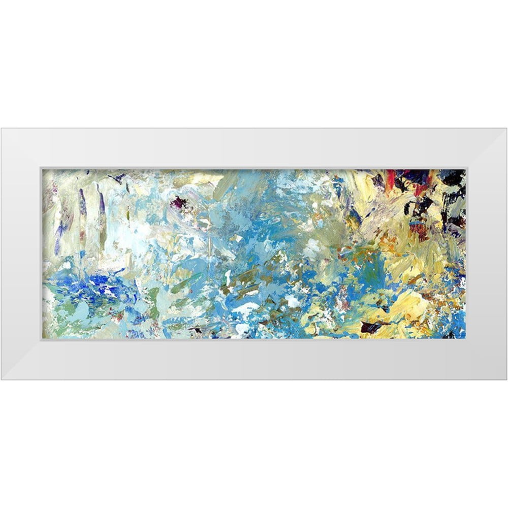 King 14x8 White Modern Wood Framed Museum Art Print Titled - Connective ...