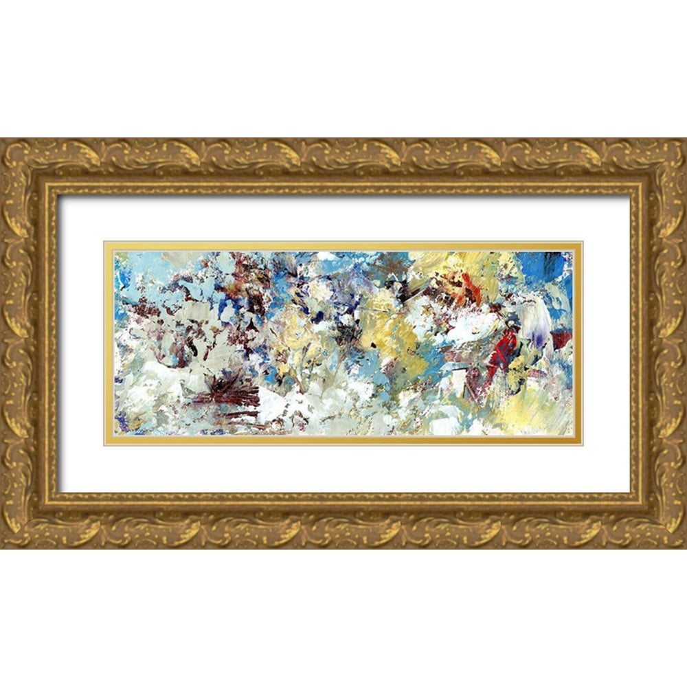 King 18x10 Gold Ornate Wood Framed with Double Matting Museum Art Print ...