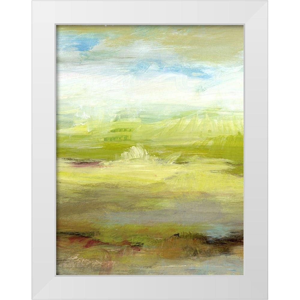 King 25x32 White Modern Wood Framed Museum Art Print Titled - Grass ...
