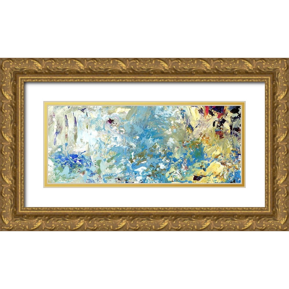 King 32x15 Gold Ornate Wood Framed with Double Matting Museum Art Print ...