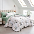 King-7pieces Botanical 02 Microfiber Bed-in-a-Bag All Season Bedding ...