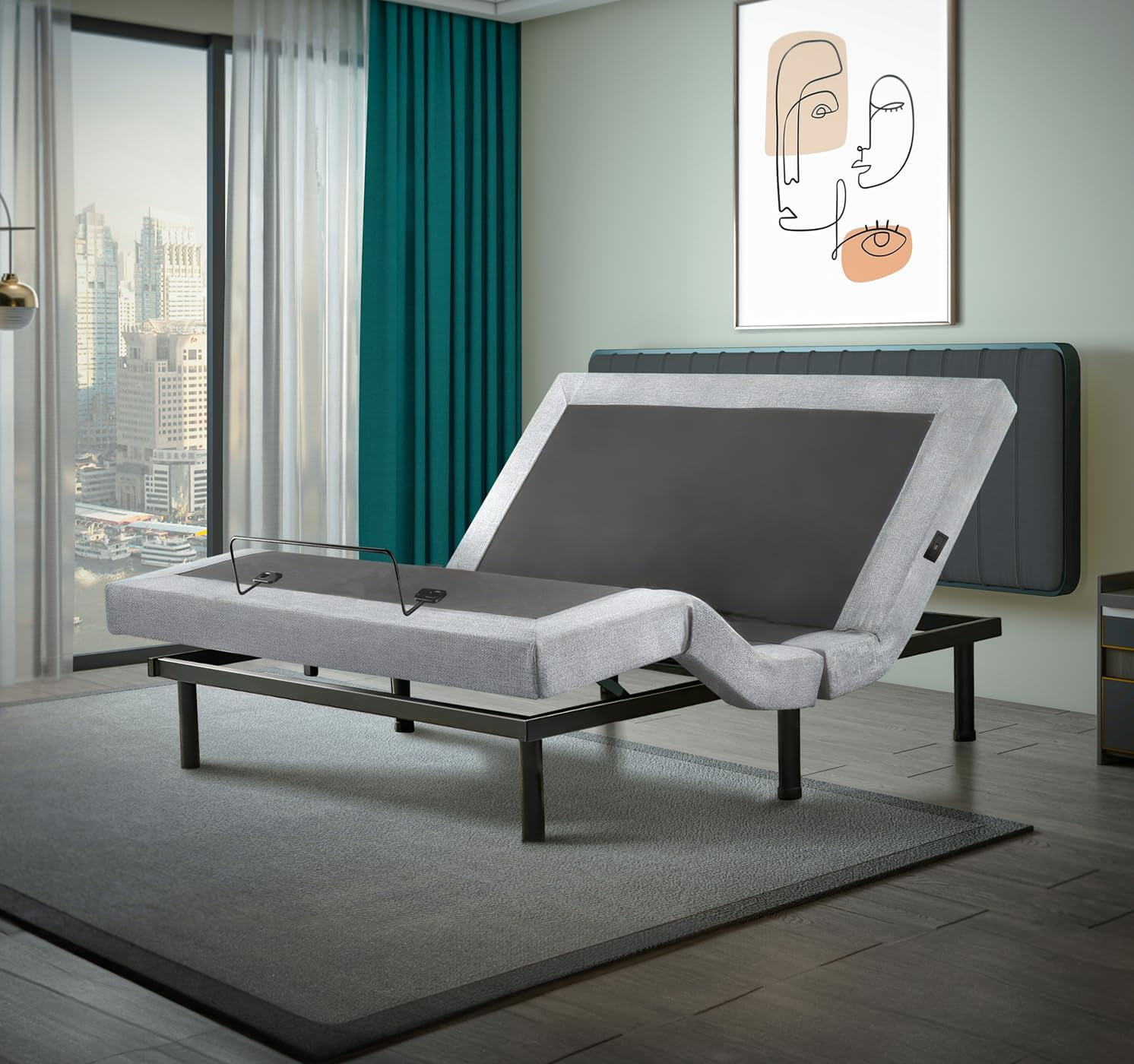 King Adjustable Bed Base | Full Body Massage | USB Ports | Zero Gravity | Anti-Snore | Memory ...