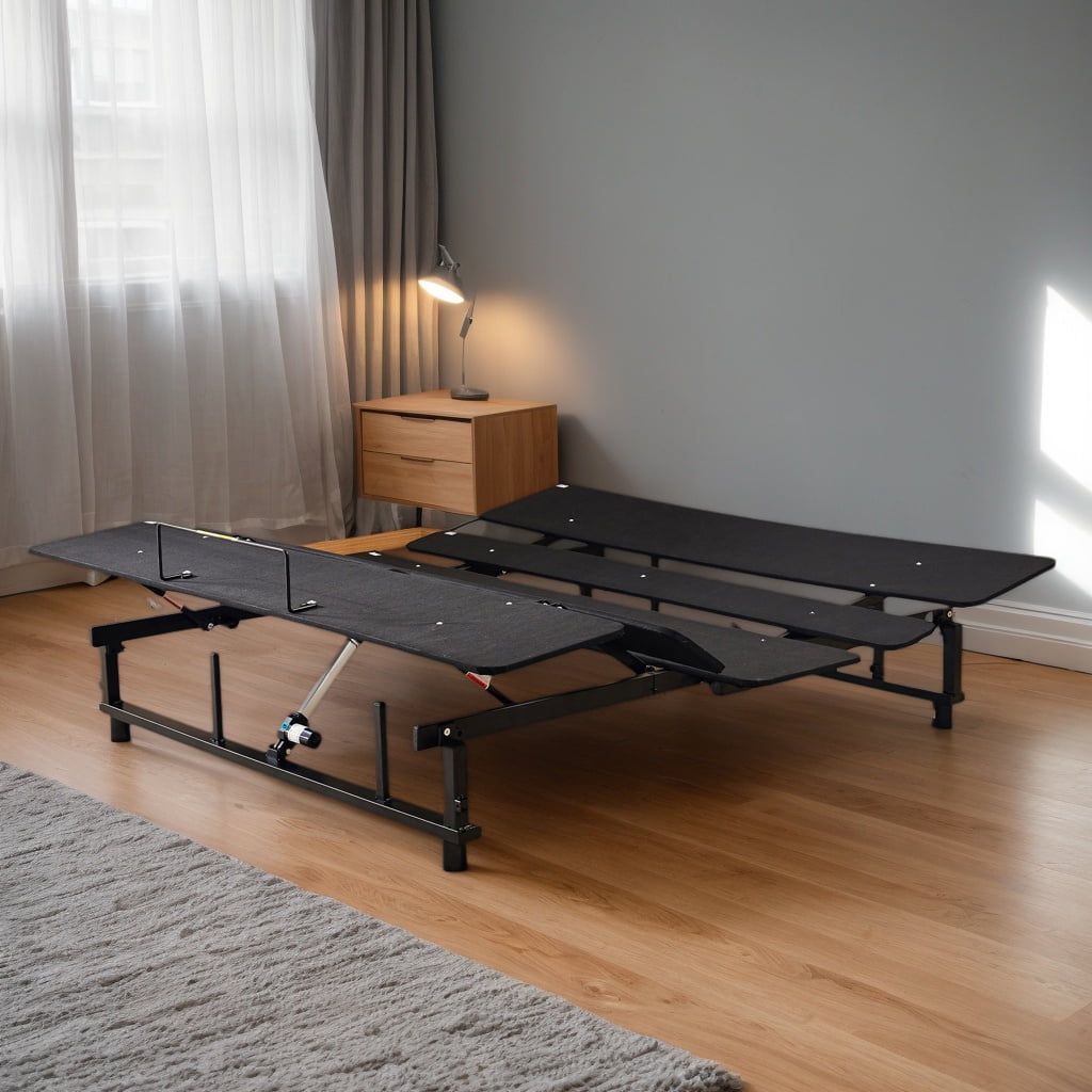 King Adjustable Bed Frame, Ergonomic Electric Bed Base with Wireless ...