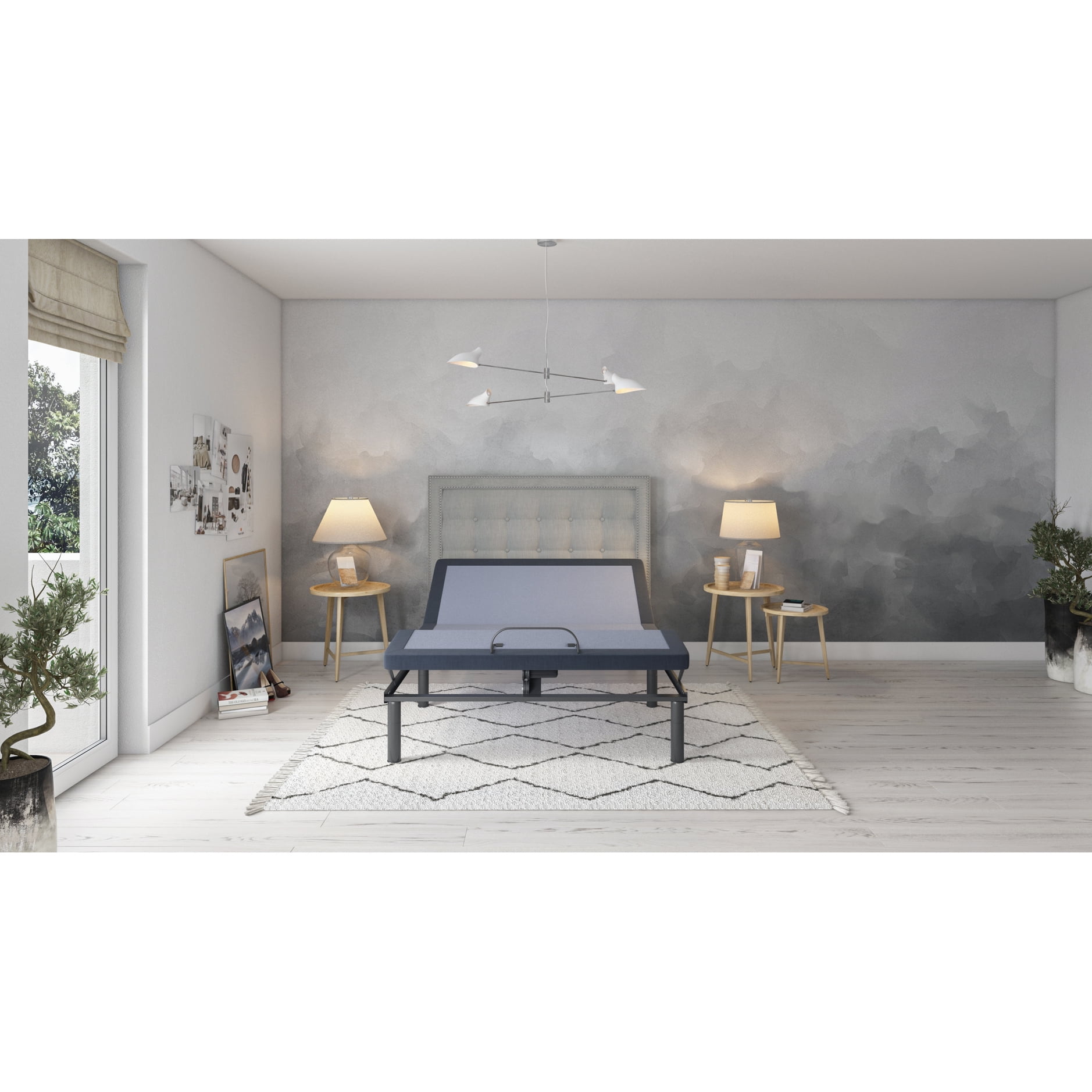 King Adjustable Bed: Head Foot Positioning Adjustable, Wireless Remote ...