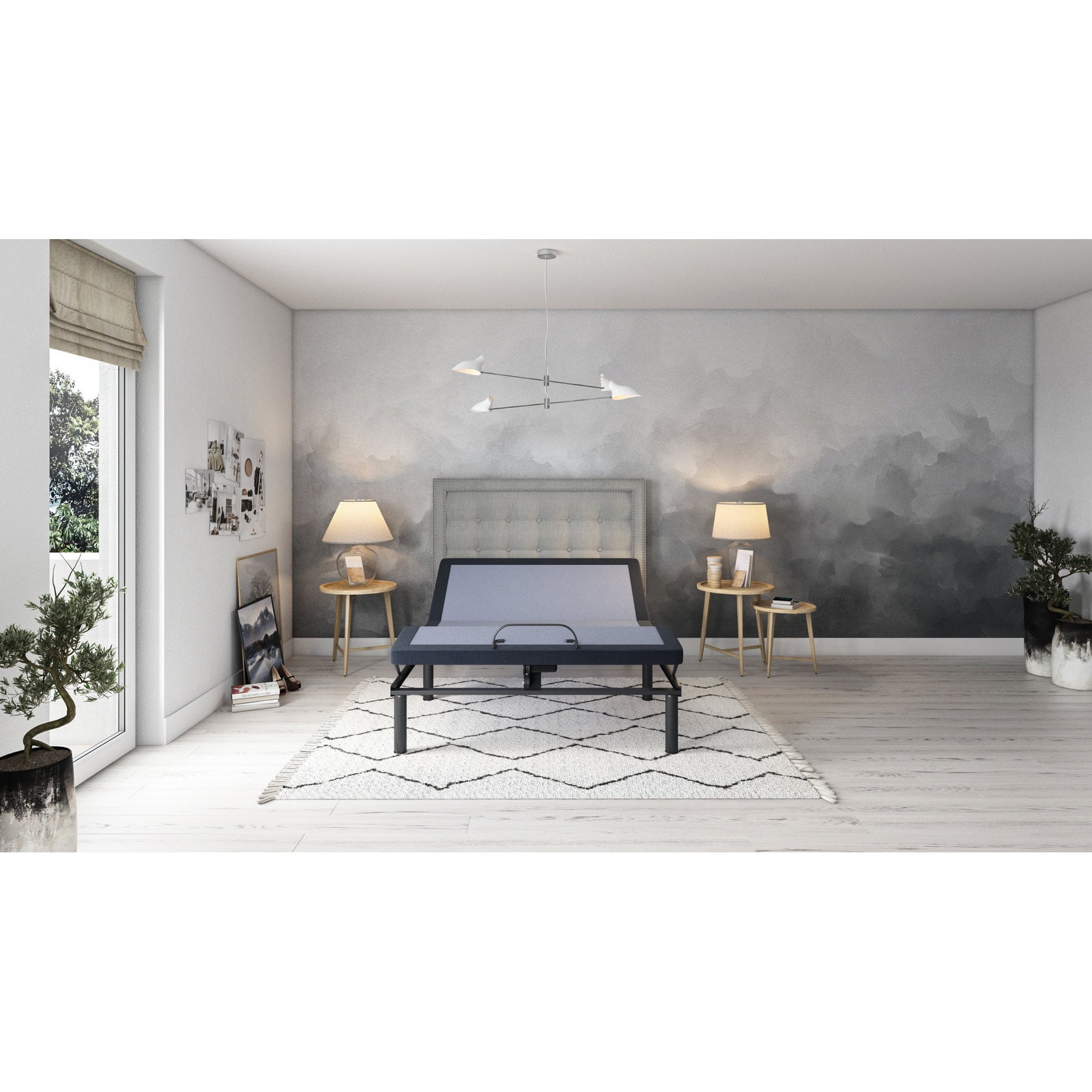 King Adjustable Bed with Bluetooth and LED Lighting / Head Foot ...