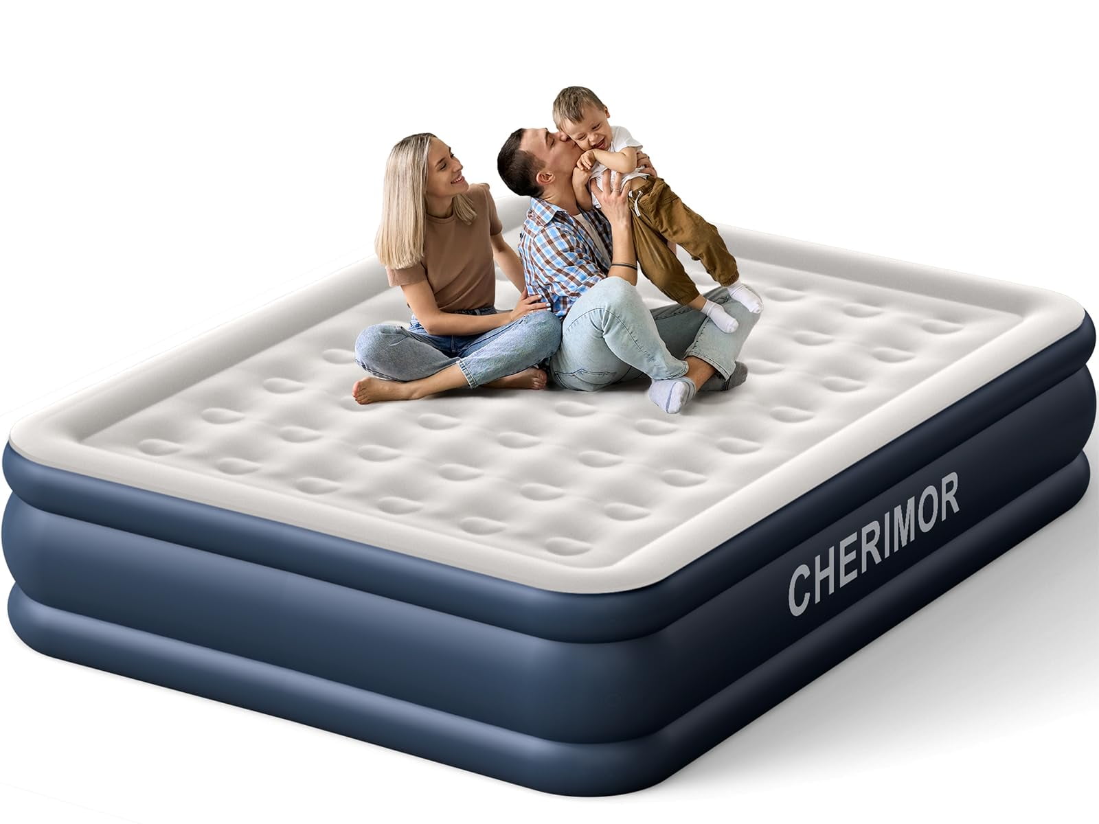 Cherimor, King Air Mattress, 18" High, Built-in Pump, Fast Inflate ...