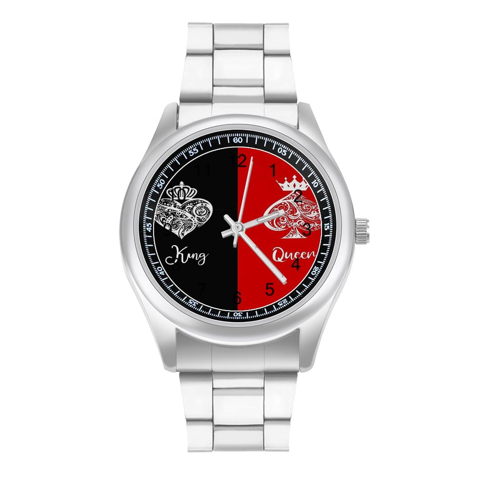 King And Queen Wrist Watches for Men Metal Band Watch Fashion Three ...