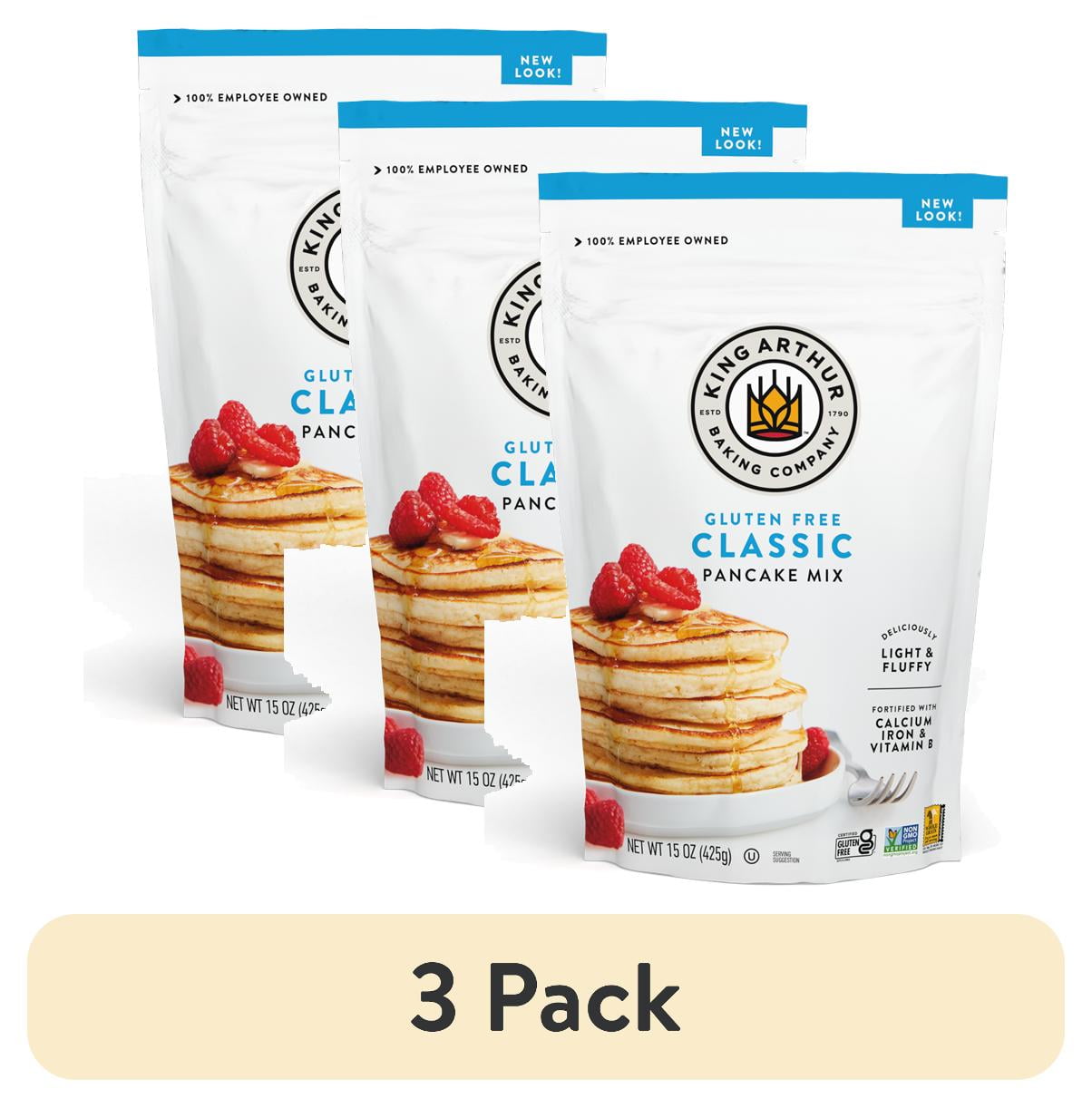 (3 pack) King Arthur, Gluten-Free Pancake Mix, Certified Gluten-Free ...